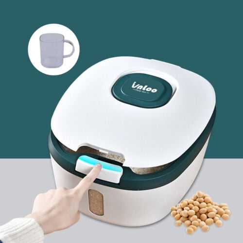 5KG/11LBS Rice Storage Container Food Container with Sealing Cereal W ...