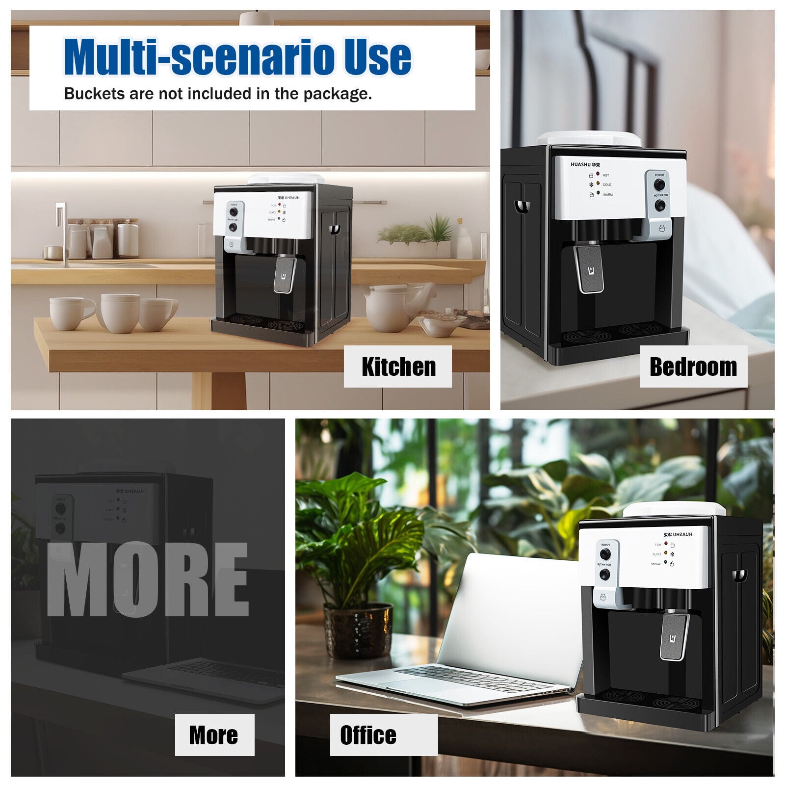 5L / 10L / 18.9L Hot and Cold Water Dispenser, Countertop Water ...
