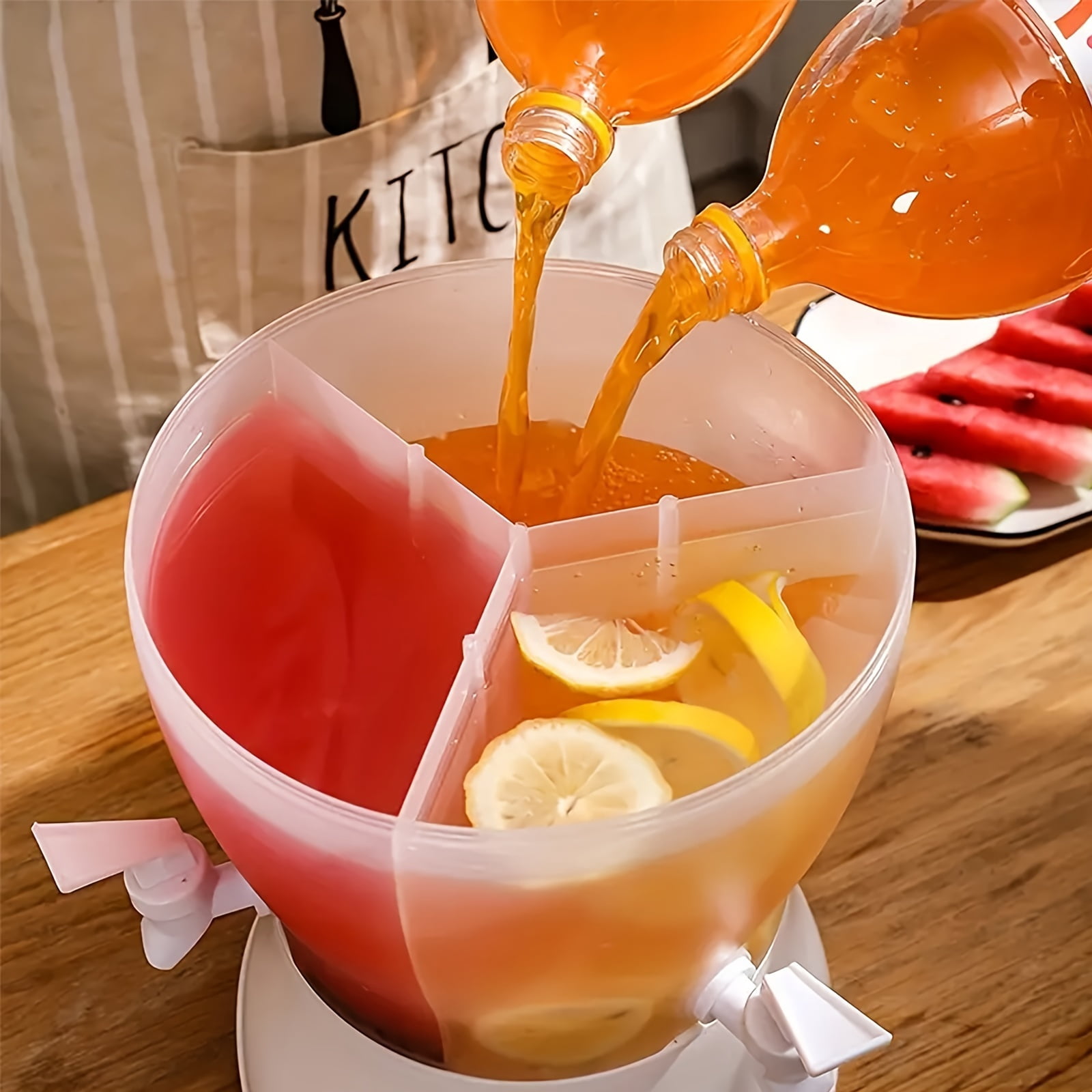 A 5L/169Oz Pitcher That Can Hold Three Types of Beverages, Rotates 360 ...