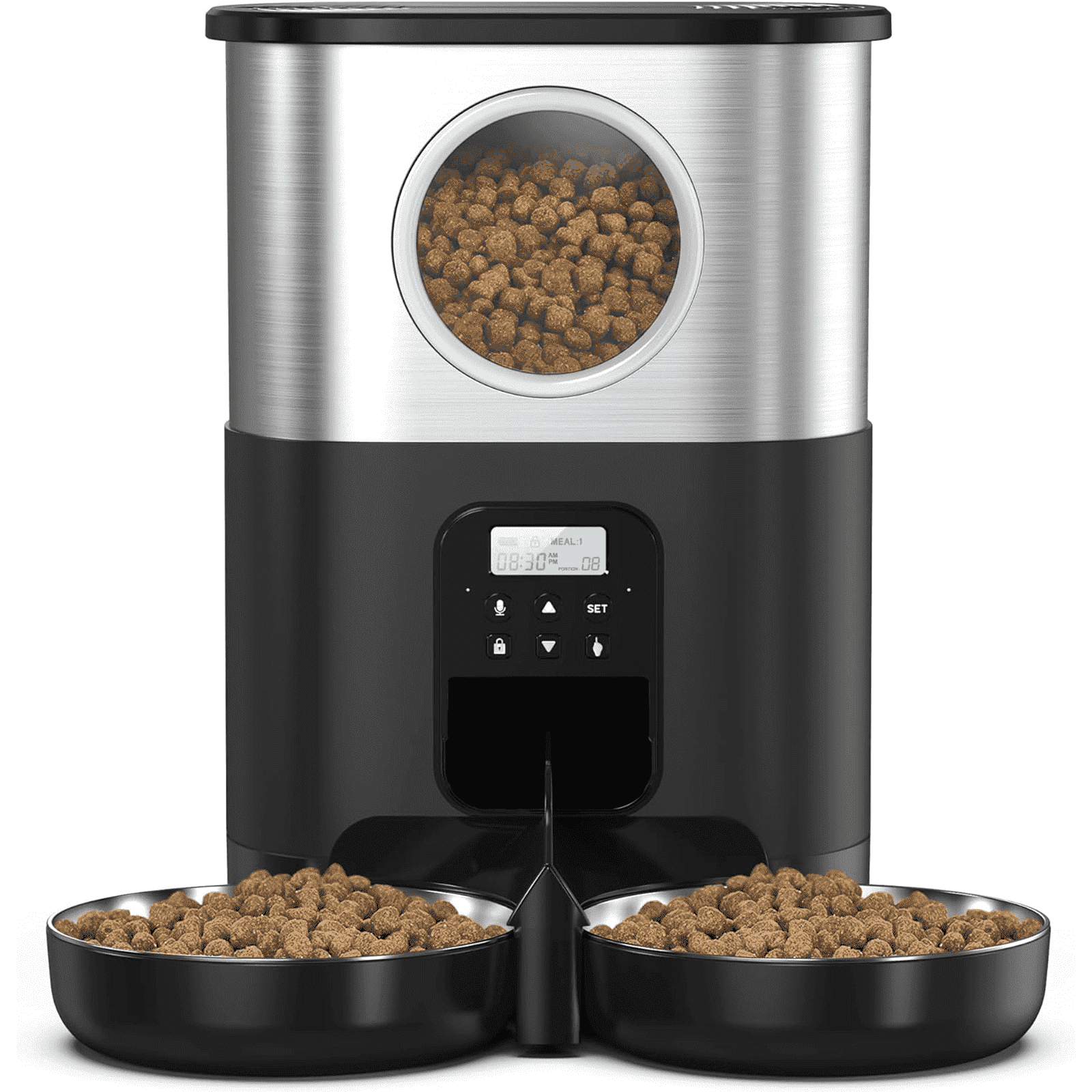FWMB 5L/20 Cups Large Capacity Automatic Cat Feeder for 2 Cats, with ...