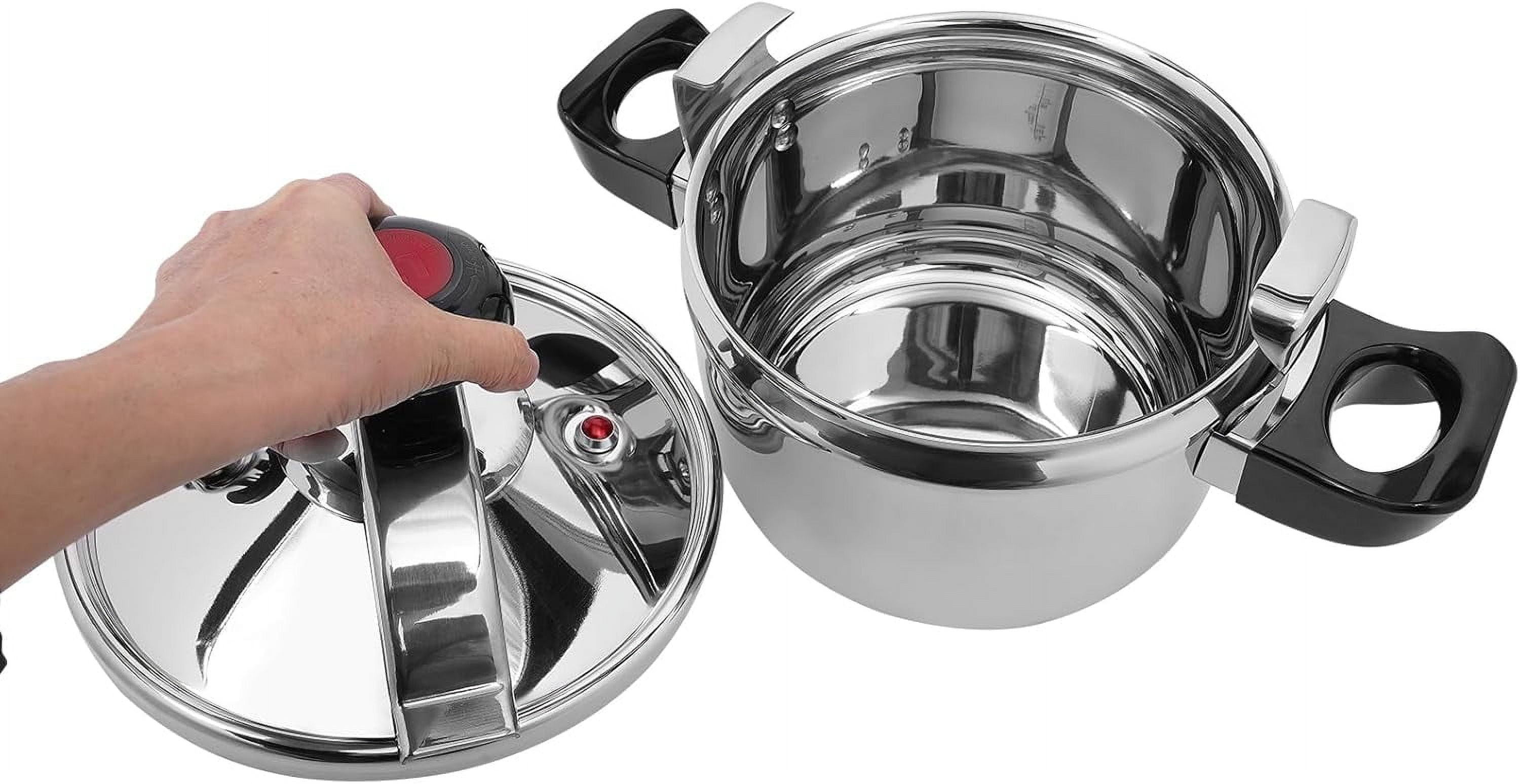 5L/4.54 Qt Pressure Pot, 201 Stainless Steel Pressure Cooker with ...