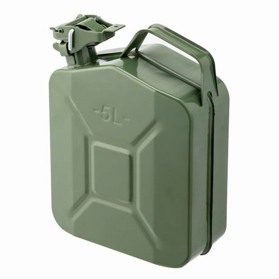 5L Army Green Military Fuel Can - American Style Oil Barrel w/ Inverted ...