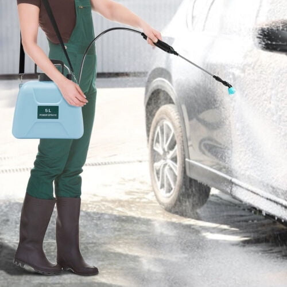 5L Blue Rechargeable Sprayer Battery Powered Pump Fertilizing Pest Weed ...