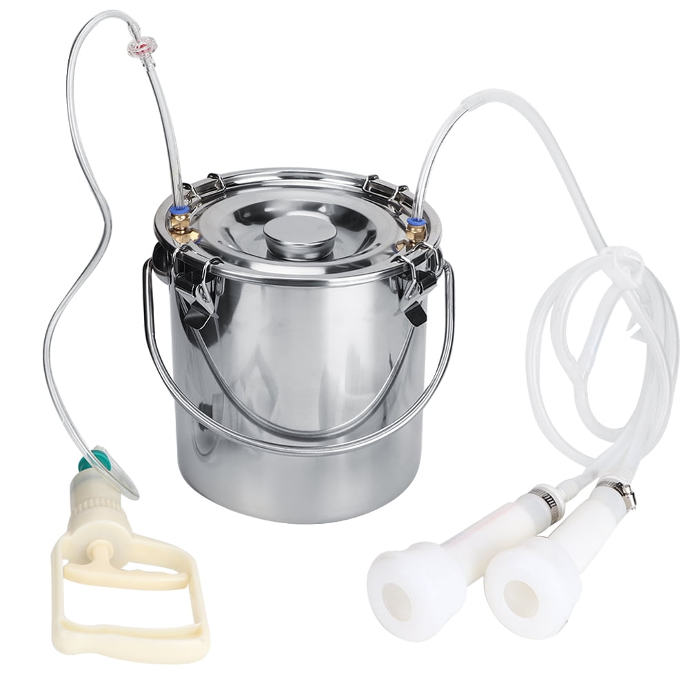 5L Farm Stainless Steel Portable Manual Livestock Cow Sheep Sucker ...