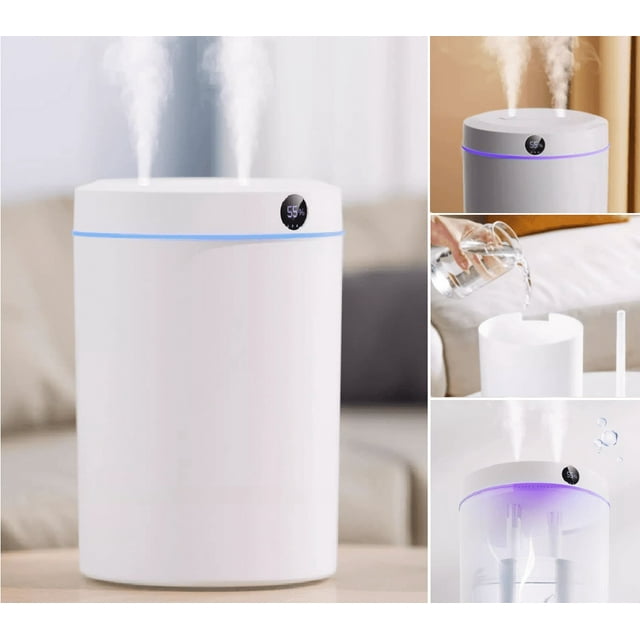5L Humidifiers for Large Room Bedroom, Top Fill Humidifier, Quiet Cool Mist Humidifiers for Home ...