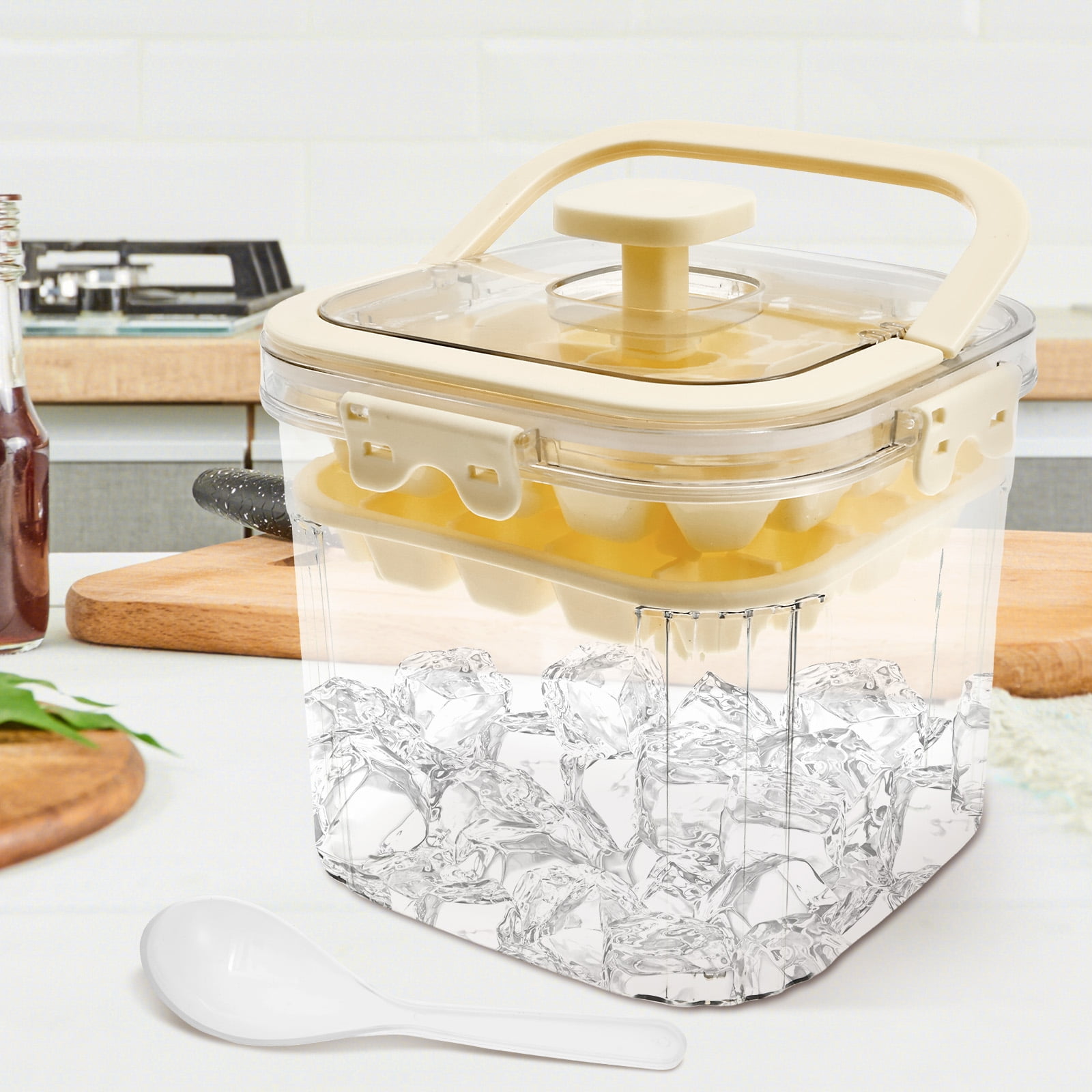 5L Plastic Portable Ice Bucket for Freezer Large Capacity Ice Cube ...