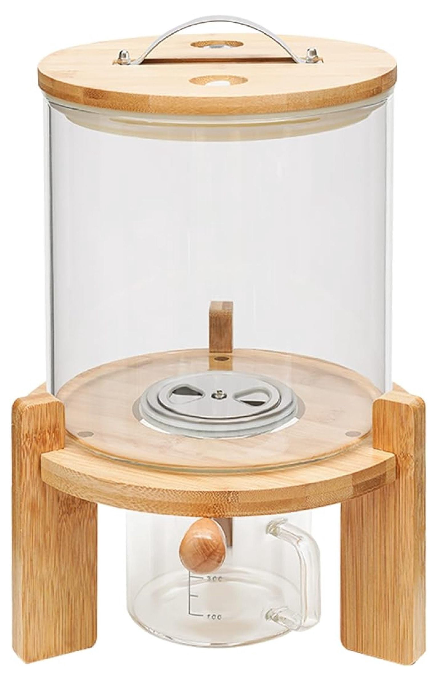 5L Rice Dispenser Storage 10Grain Bottle Cereal Dry Food Glass ...