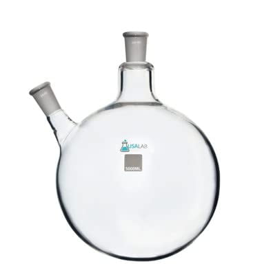 5L Round Bottom Receiving Flask - 2 Neck 24/40 - USAlab - Walmart.com