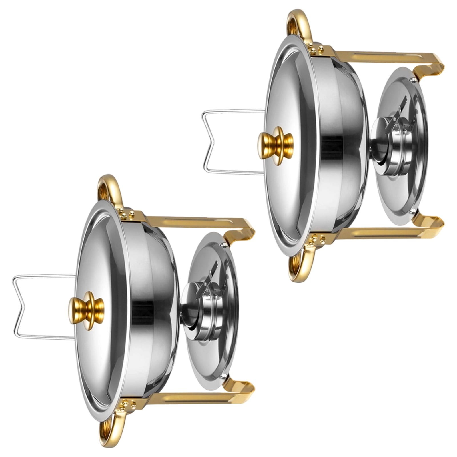 5L Stainless steels Insulated Pots Round Chafing Dishes Warmers Buffet ...
