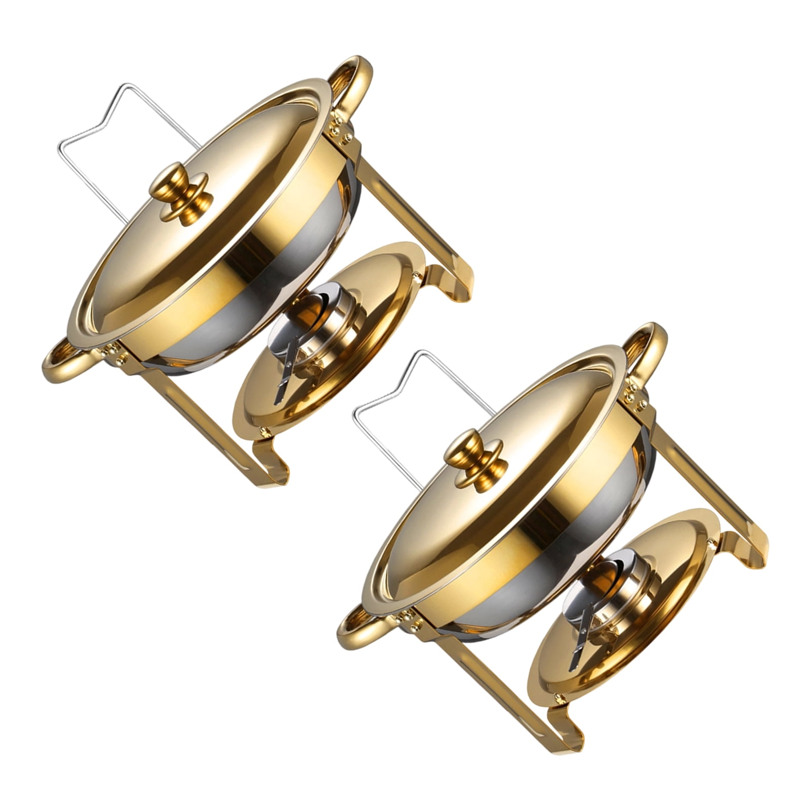 5L Stainless steels Insulated Pots Round Chafing Dishes Warmers Buffet ...