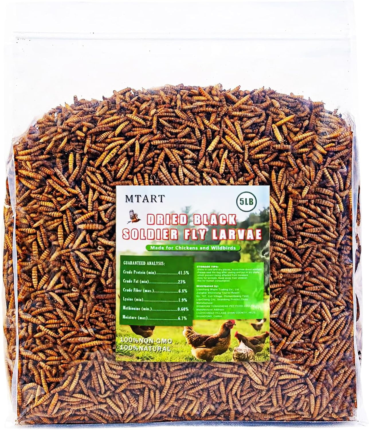 5LB Dried Black Soldier Fly Larvae Treat for Chicken, 100% Natural Non ...