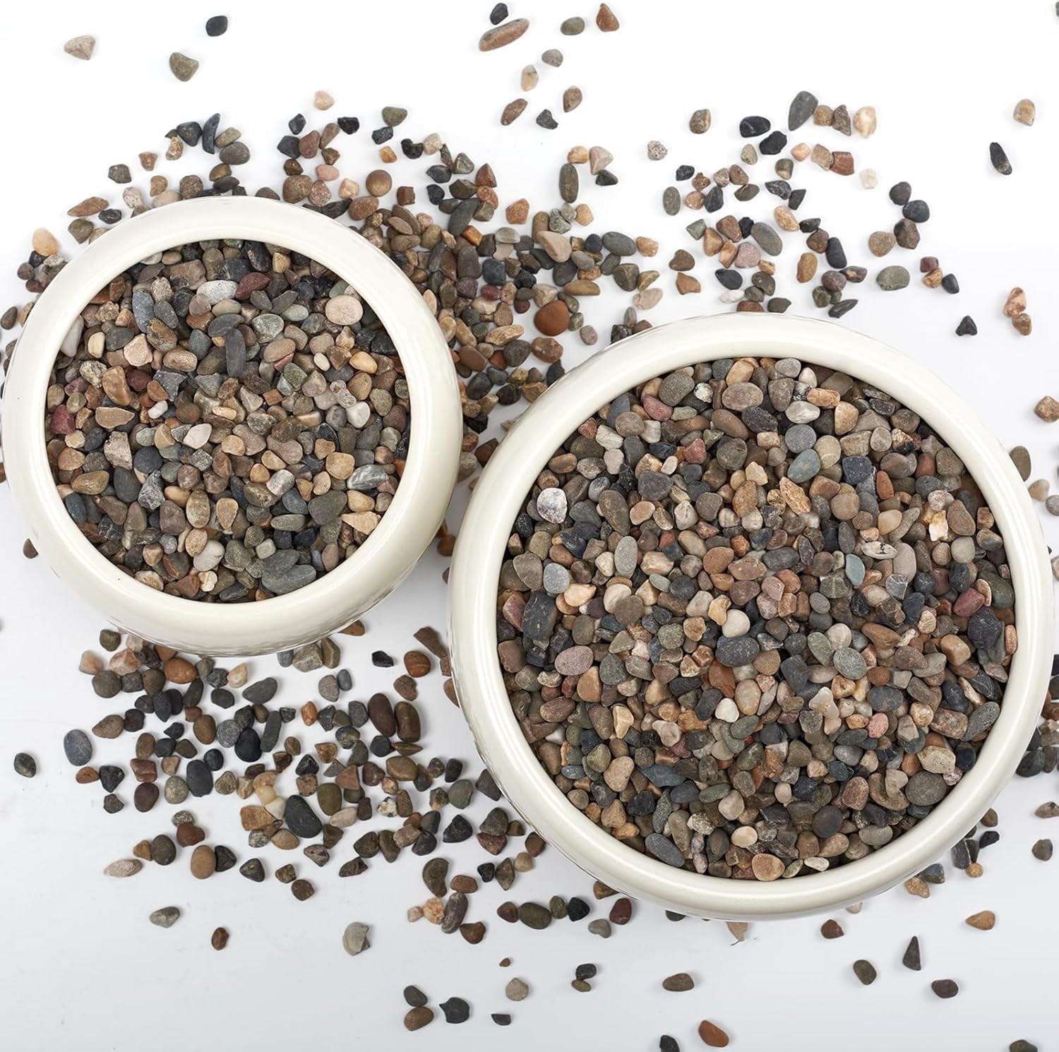 5LB Natural River Rocks, 1/4" Aquarium Gravel, Small Pebbles for Plants ...