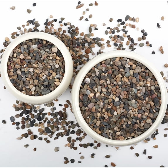 5LB Natural River Rocks, 1/4" Aquarium Gravel, Small Pebbles for Plants ...