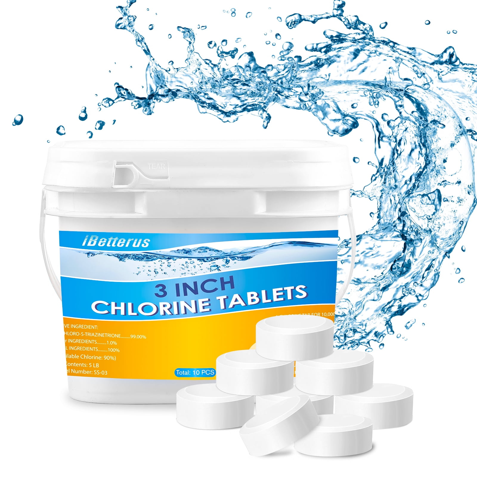 5LB Slow Dissolve, 3 Inch Pool Cleaner Lasting 7 Days for Sp Pool and ...