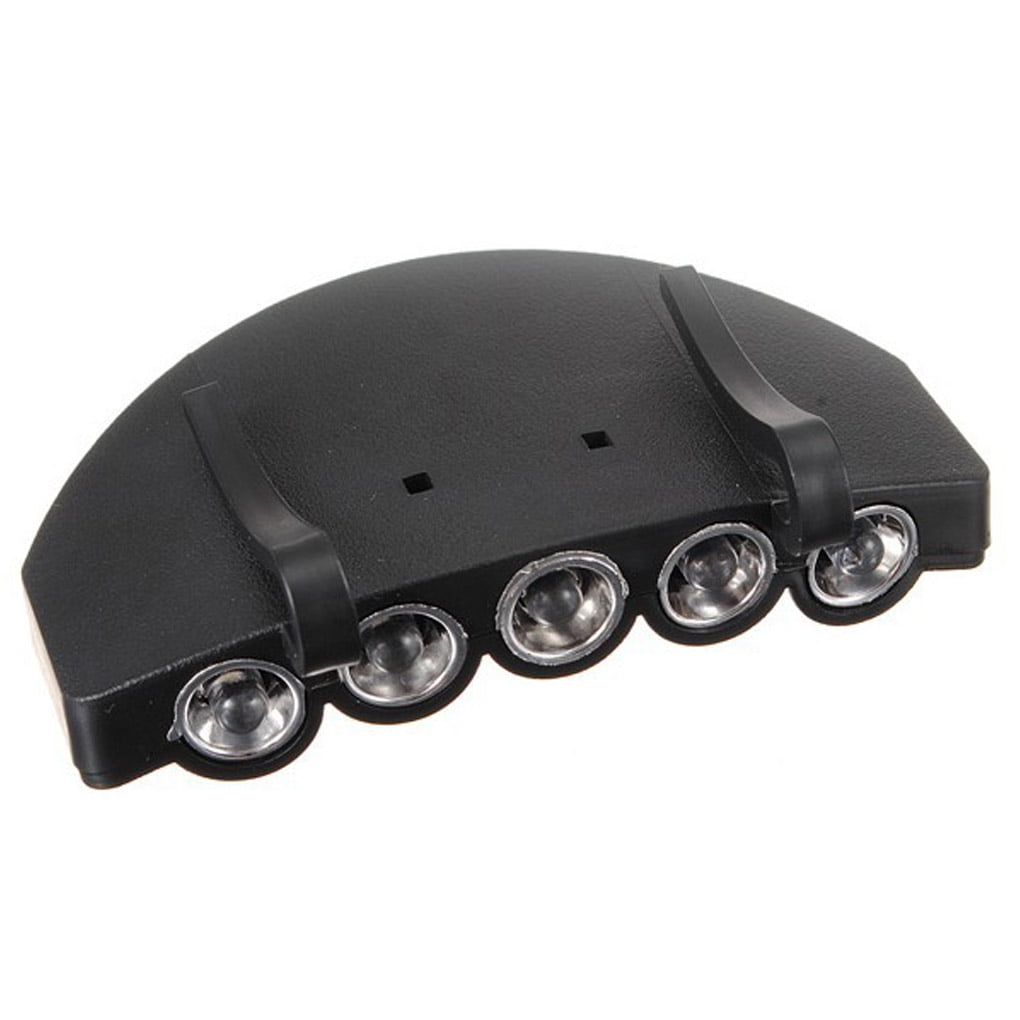 5LEDs Hat Cap Clip Light Lamp Headlamp Headlight for Fishing Camping ...
