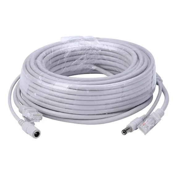 5M/10M/20M/30M Optional 2.1mm/5.5mm Jack RJ45 + DC Power Extension ...