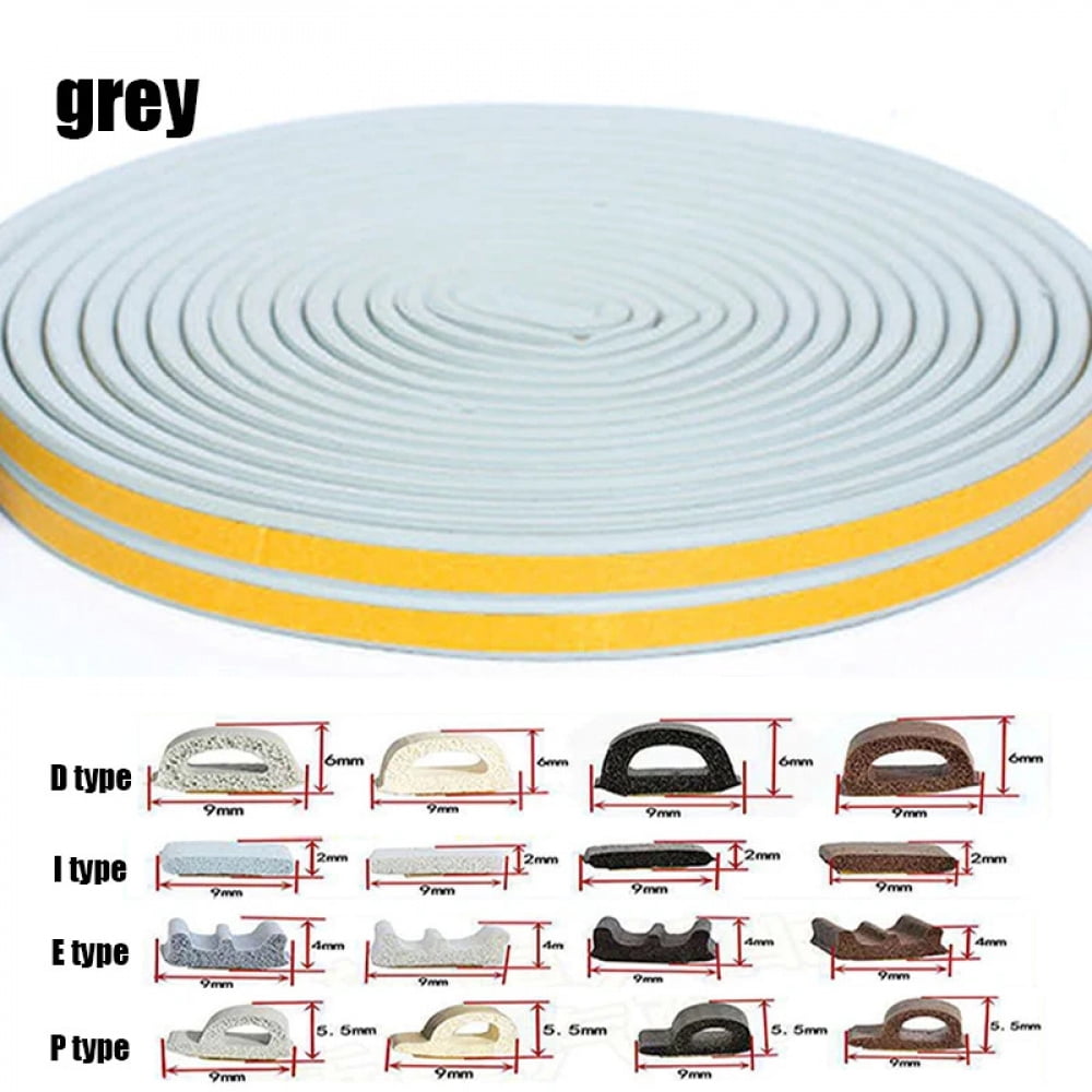 5M/10M Window Weather Strip DIEP Self-adhesive Acoustic Rubber Foam ...