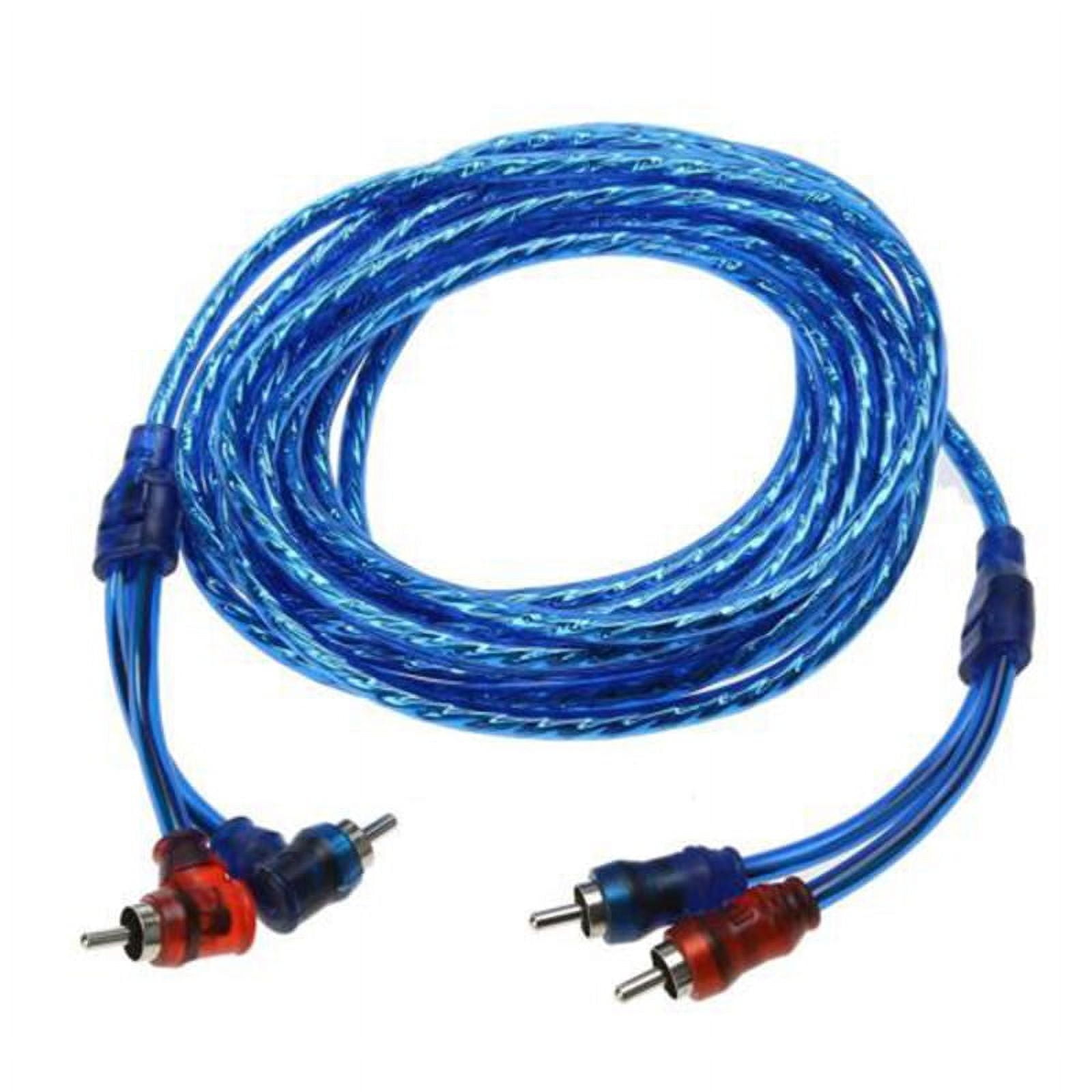 5M 2 RCA to 2 RCA Plug Car Stereo Audio Copper Cable System Amplifier ...