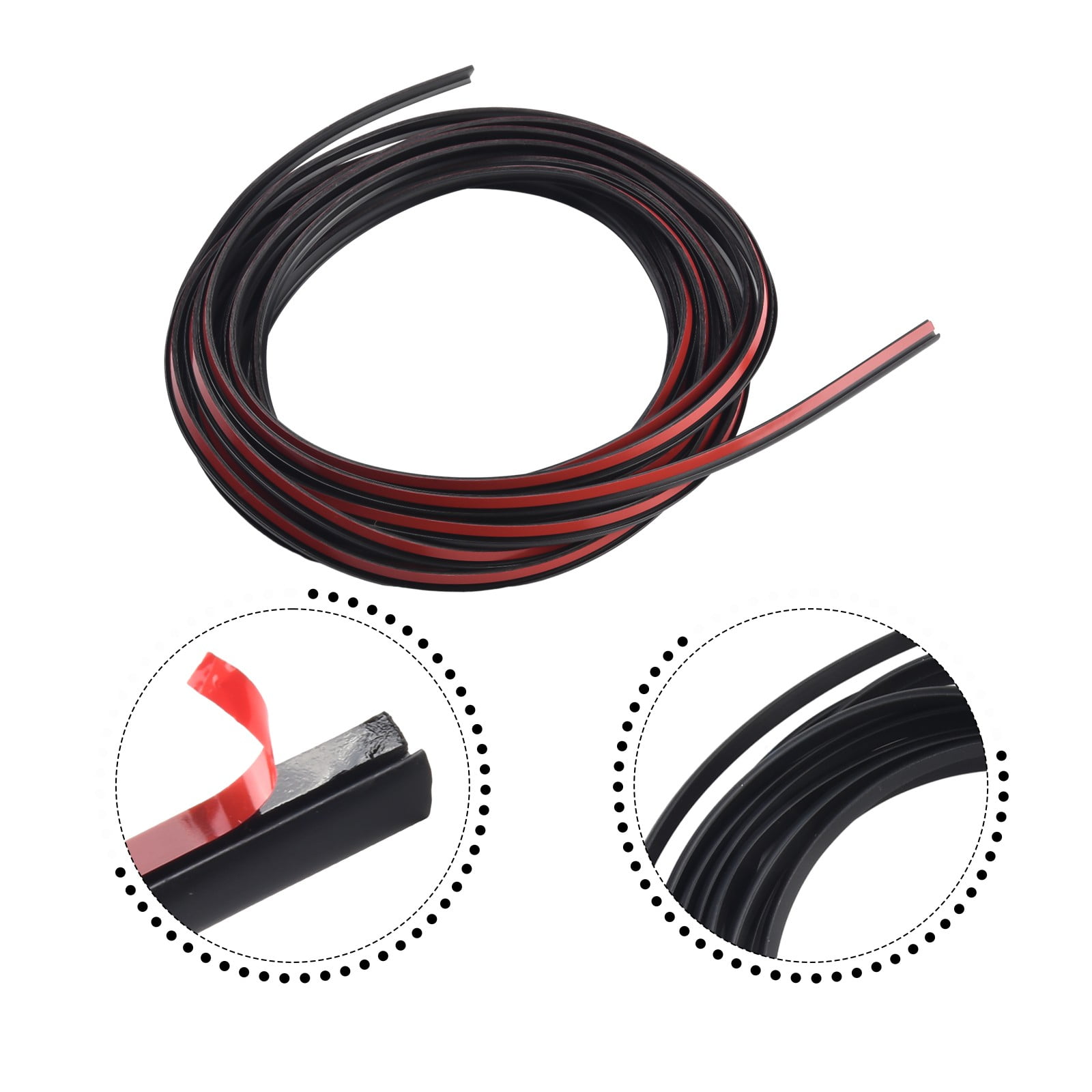5M Car Rubber Sealing Strip T-Shape Small Slanted Auto Seal ...