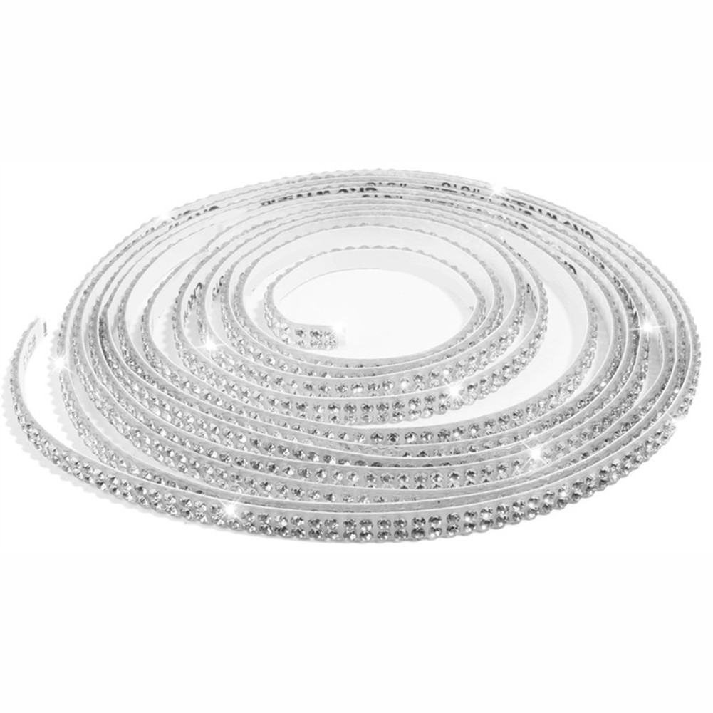 5M Car Shiny Rhinestone Strip Bling Crystal Diamond Sticker Ribbon DIY ...