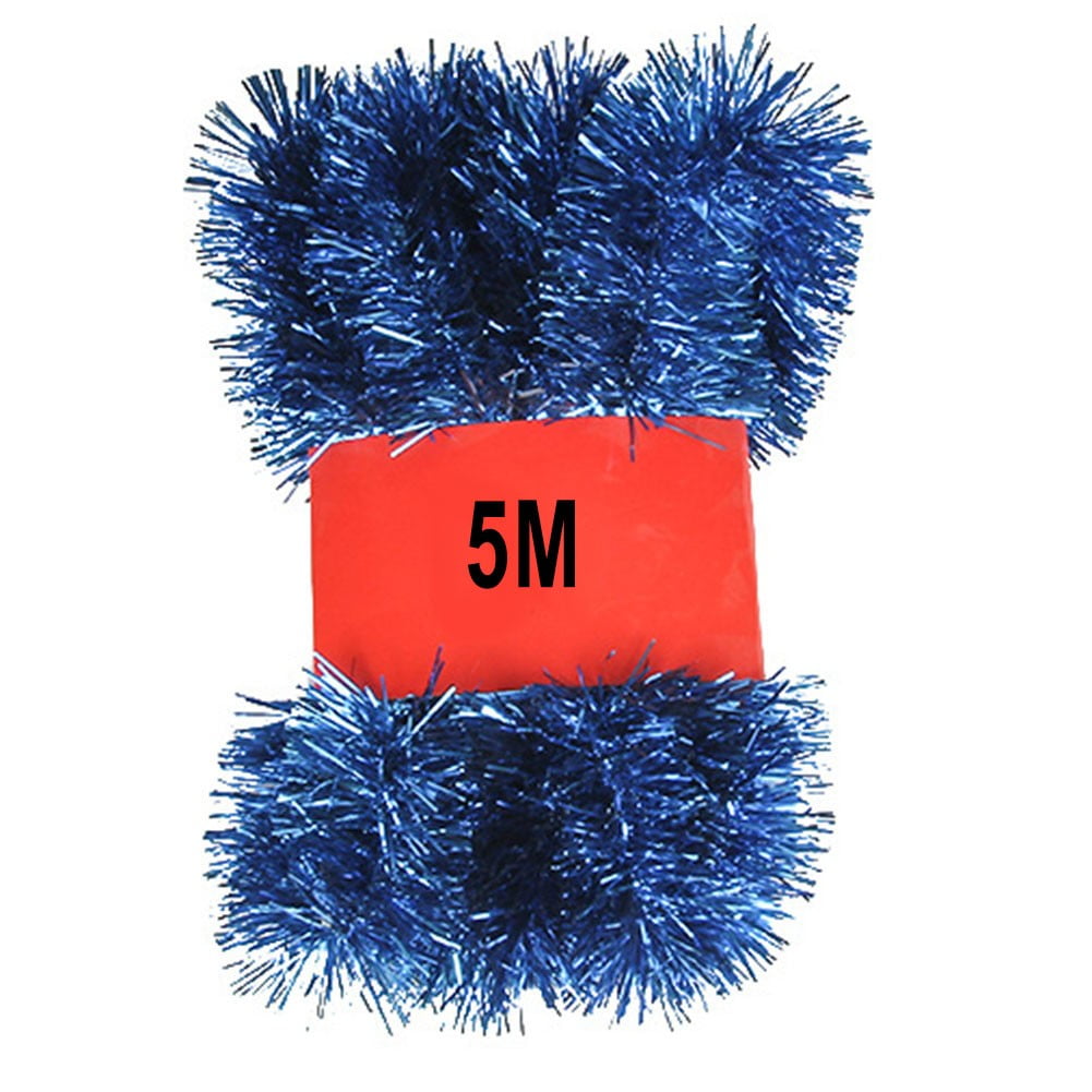 5M Christmas Tinsel Garland Ribbon for Tree Ornaments, Bar Tops ...