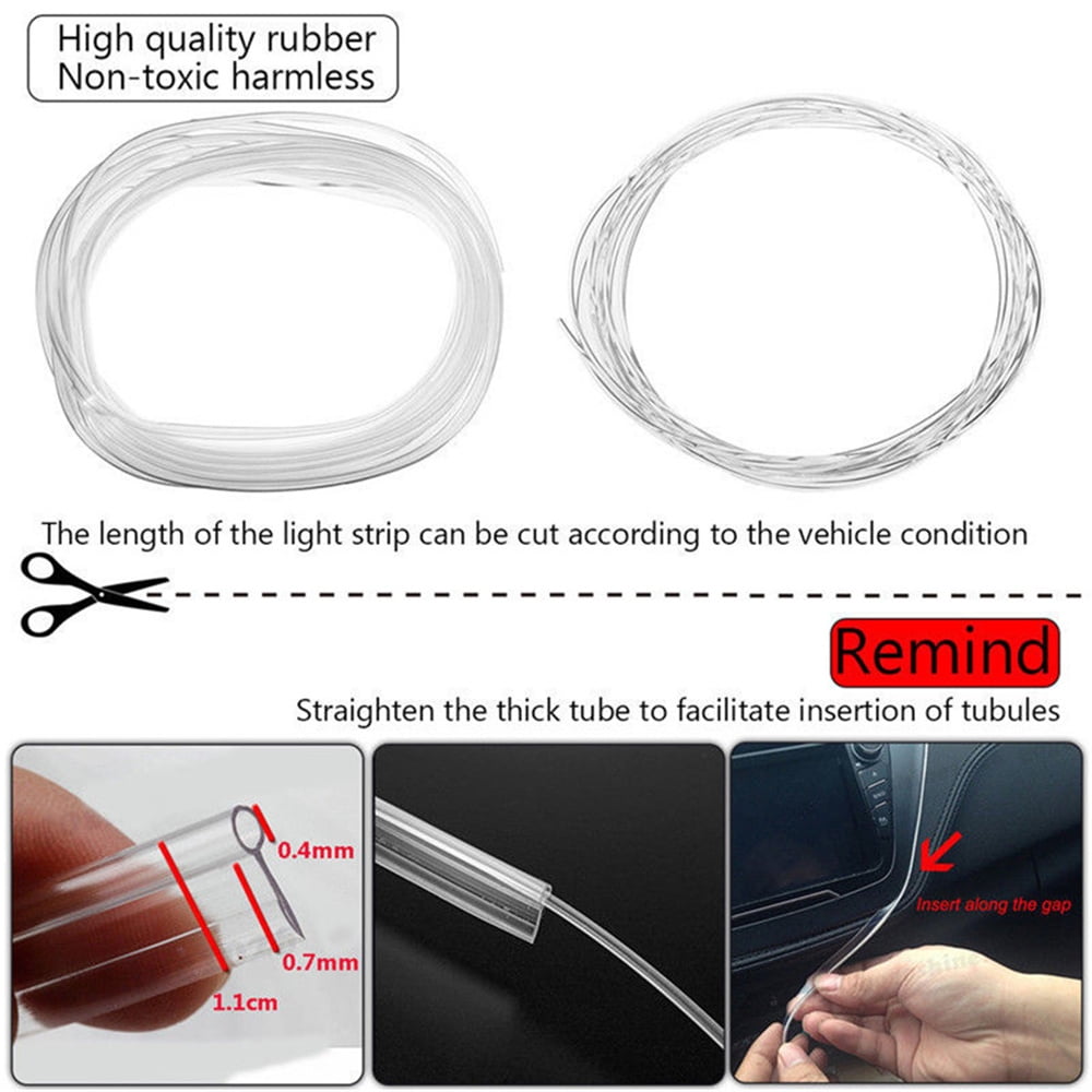 5M Clear Light Guide Strips For Car Interior Atmosphere Lamp RGB ...