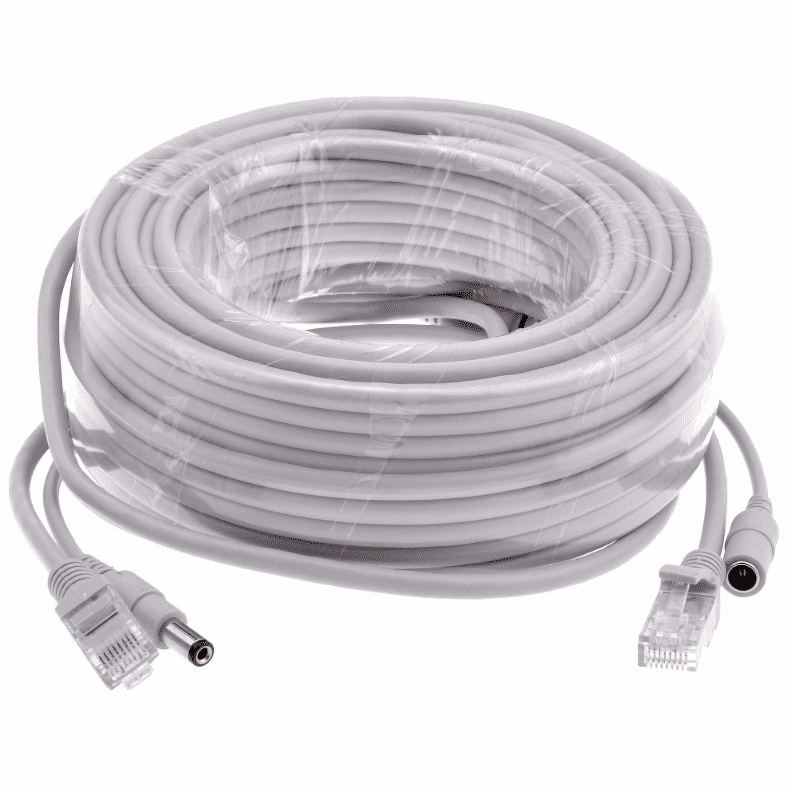 5M Ethernet Cable CAT5/CAT-5e RJ45 + DC Power Gray Cables for IP ...