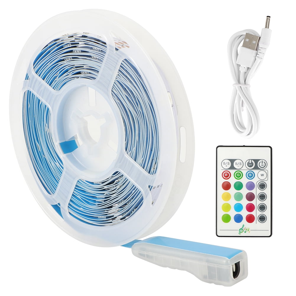 5M LED Strip Light Music USB 5050 RGB TV Backlight with Remote Control ...