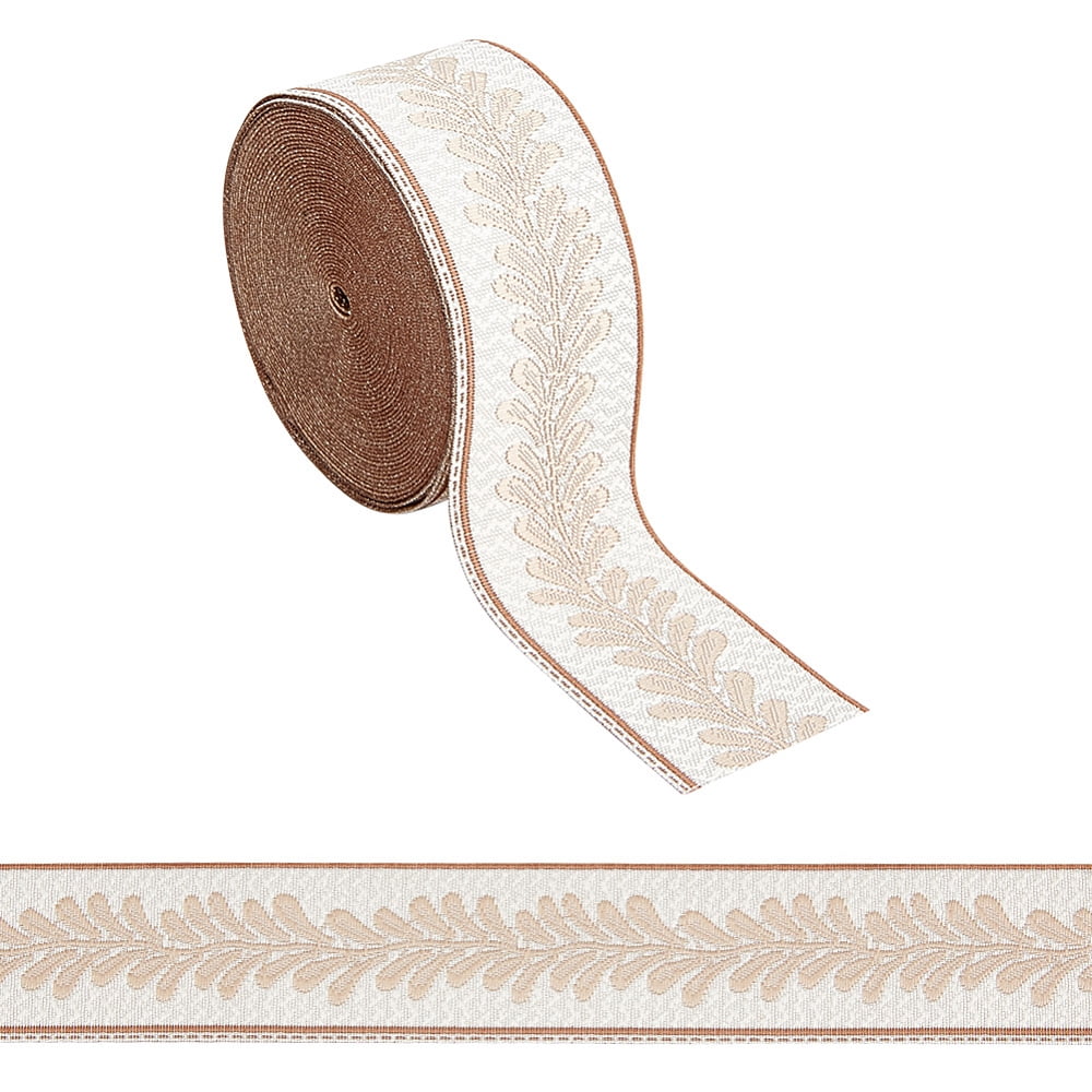 5M Polyester Ribbons Jacquard Ribbon for Clothing Decoration WhiteSmoke ...