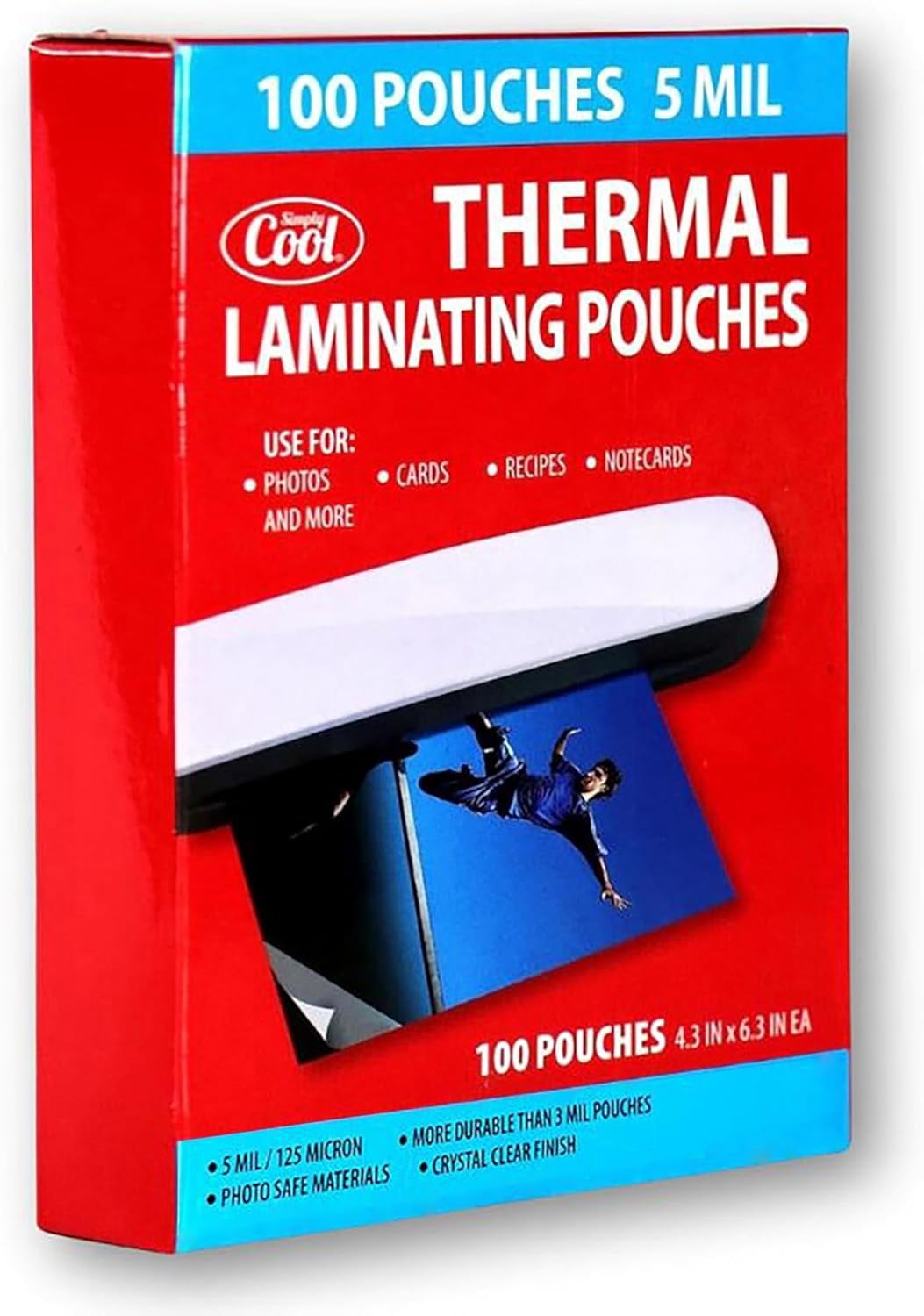 5MIL Thermal Laminating Sheets (100 Count) 4.3x6.3 inch, Card Size Dry ...