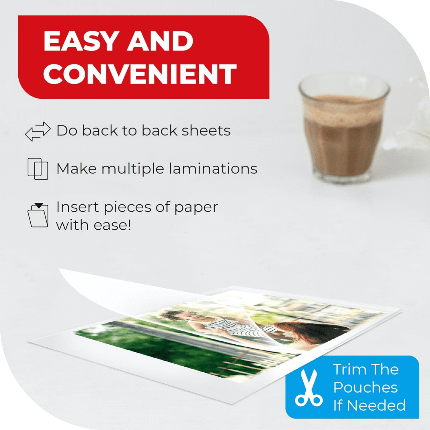 5MIL Thermal Laminating Sheets (100 Count) 9x11.5 inch, Letter Size Dry ...