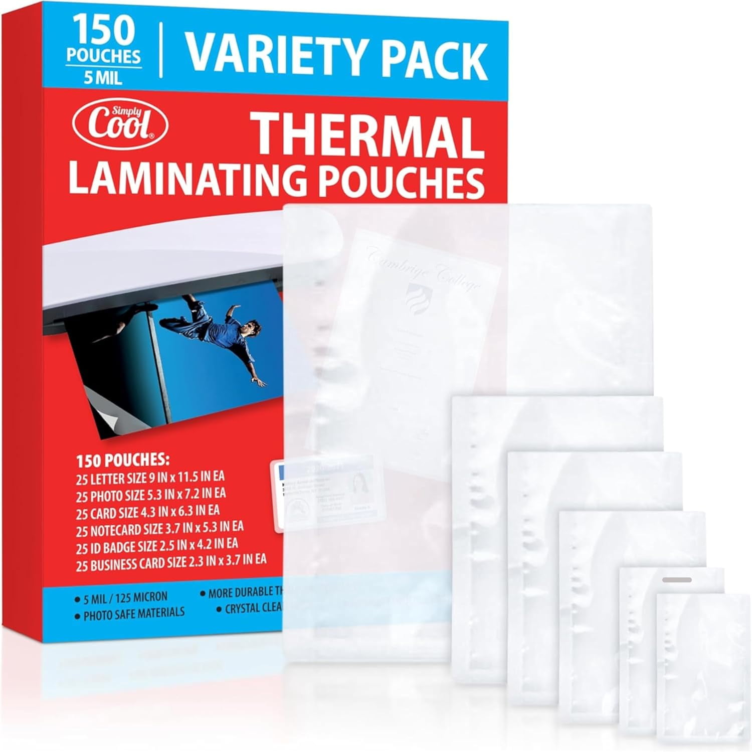 5MIL Thermal Laminating Sheets (150 Count) Letter, Photo, Card ...
