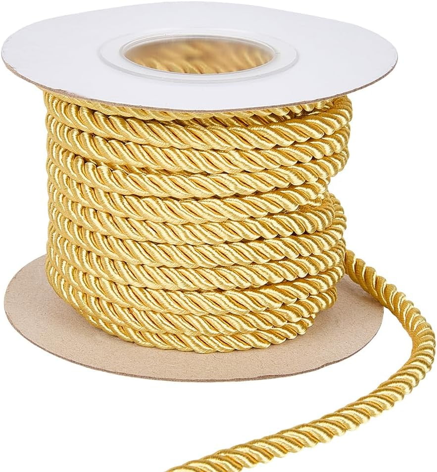 5MM 10.94 Yards 3 Ply Yellow Gold Twist Honor Grad Cord Trim Braid ...