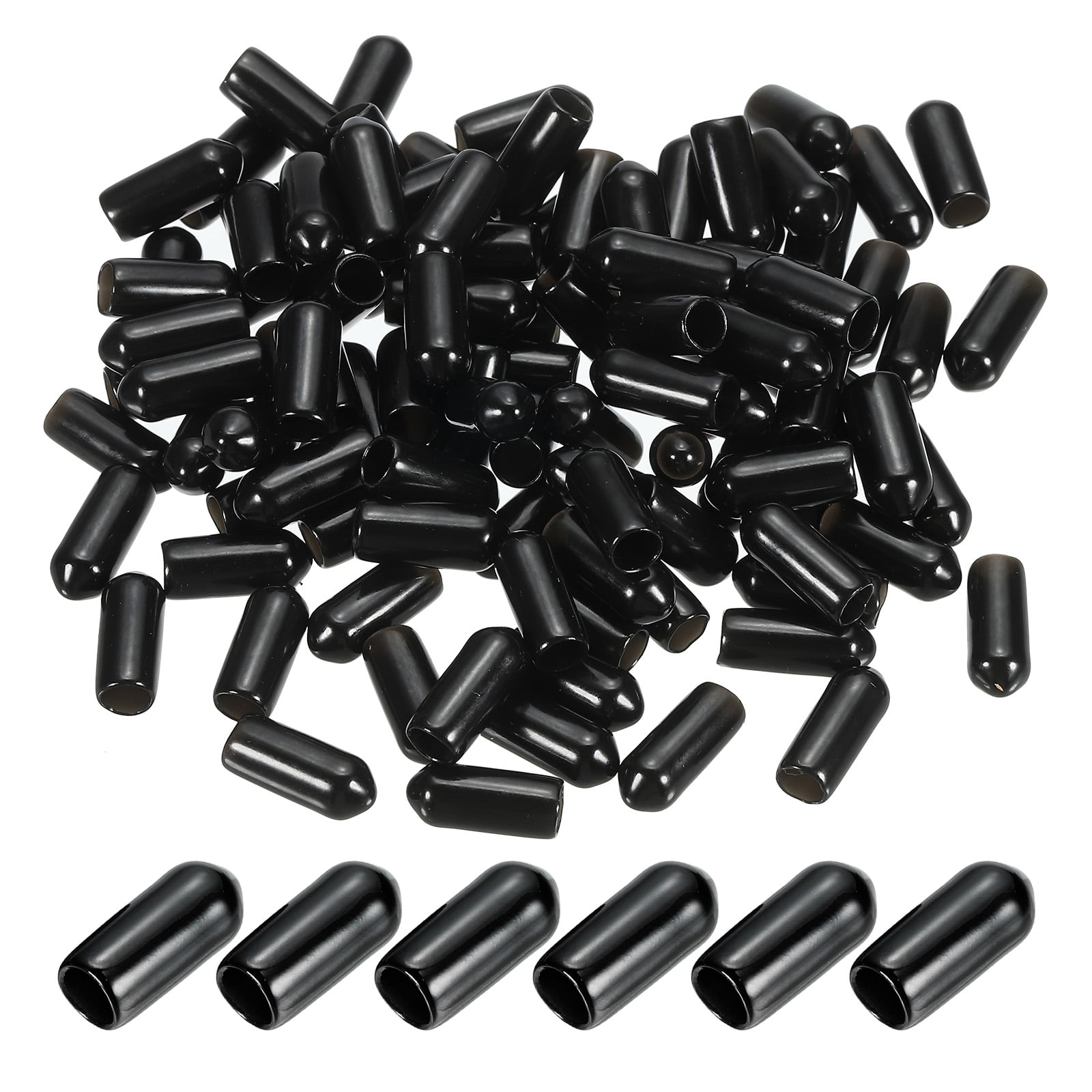 5MM Vinyl Rubber End Caps, 150 Pack Round Bolt Screw Covers Caps for ...