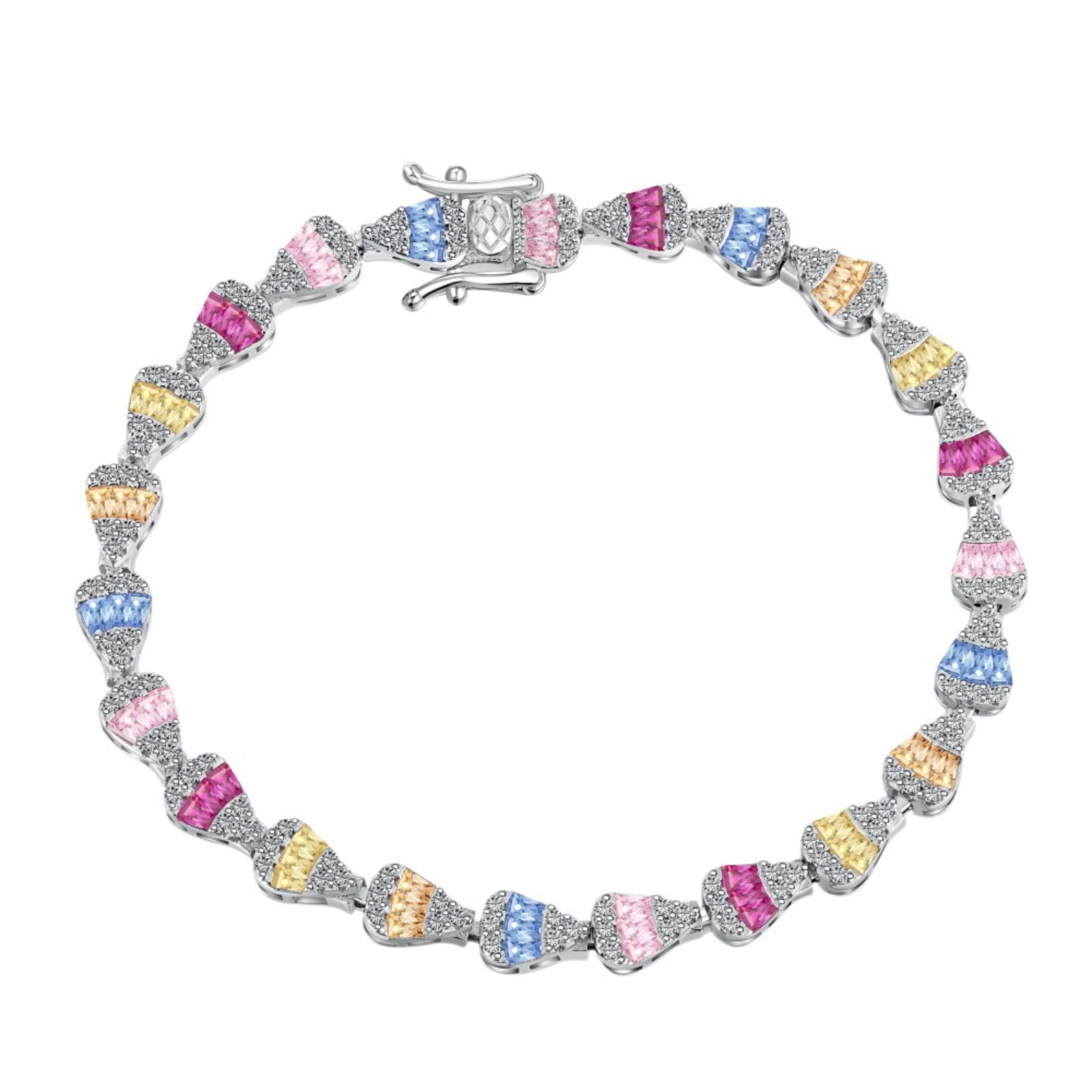 5MM Width Colorful Tennis Bracelet for Women 5A CZ MultiColor Chain ...