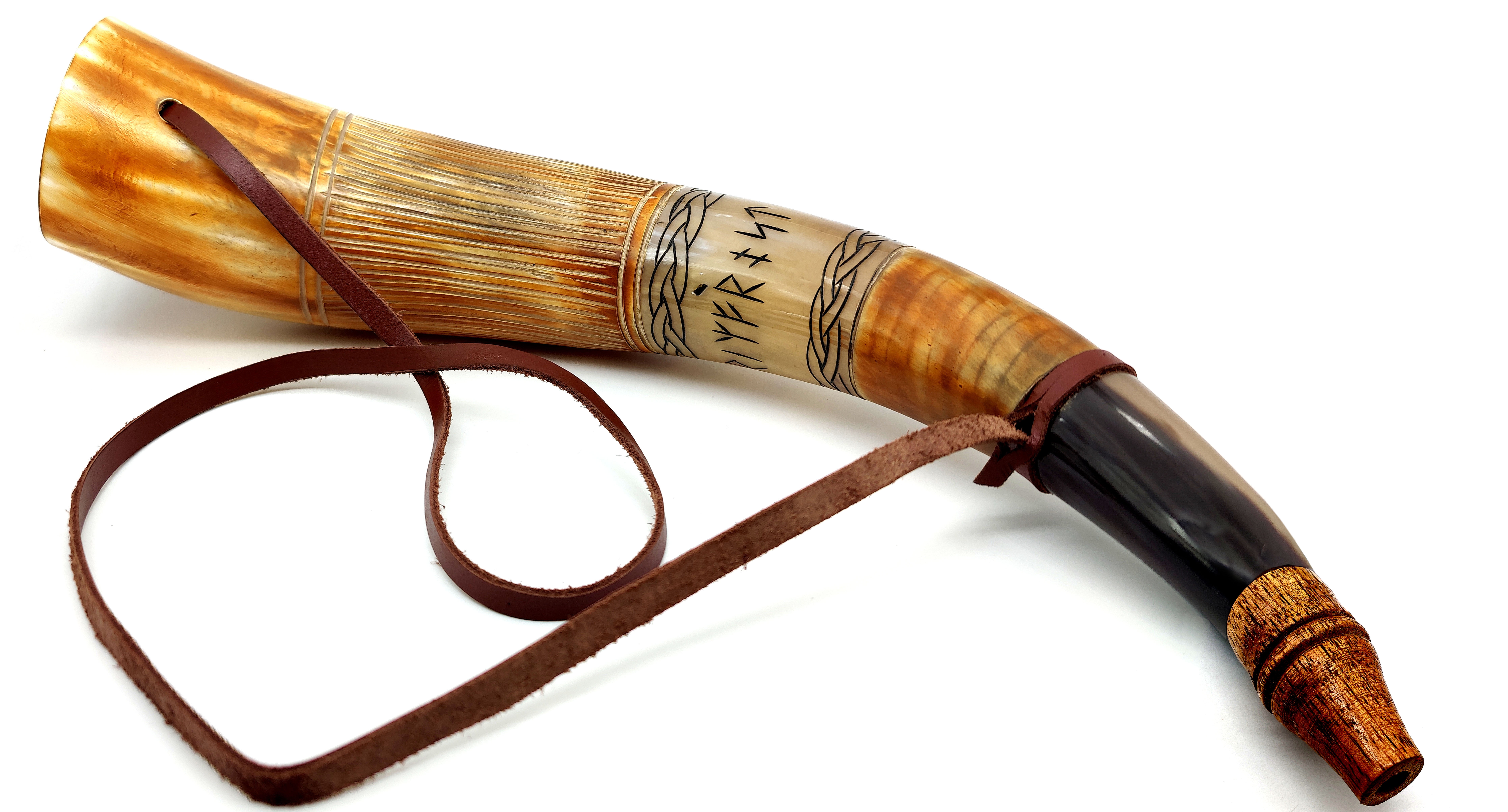 5MOONSUN5's Viking blowing cow Horn Whistle Medieval bull Buffalo ...