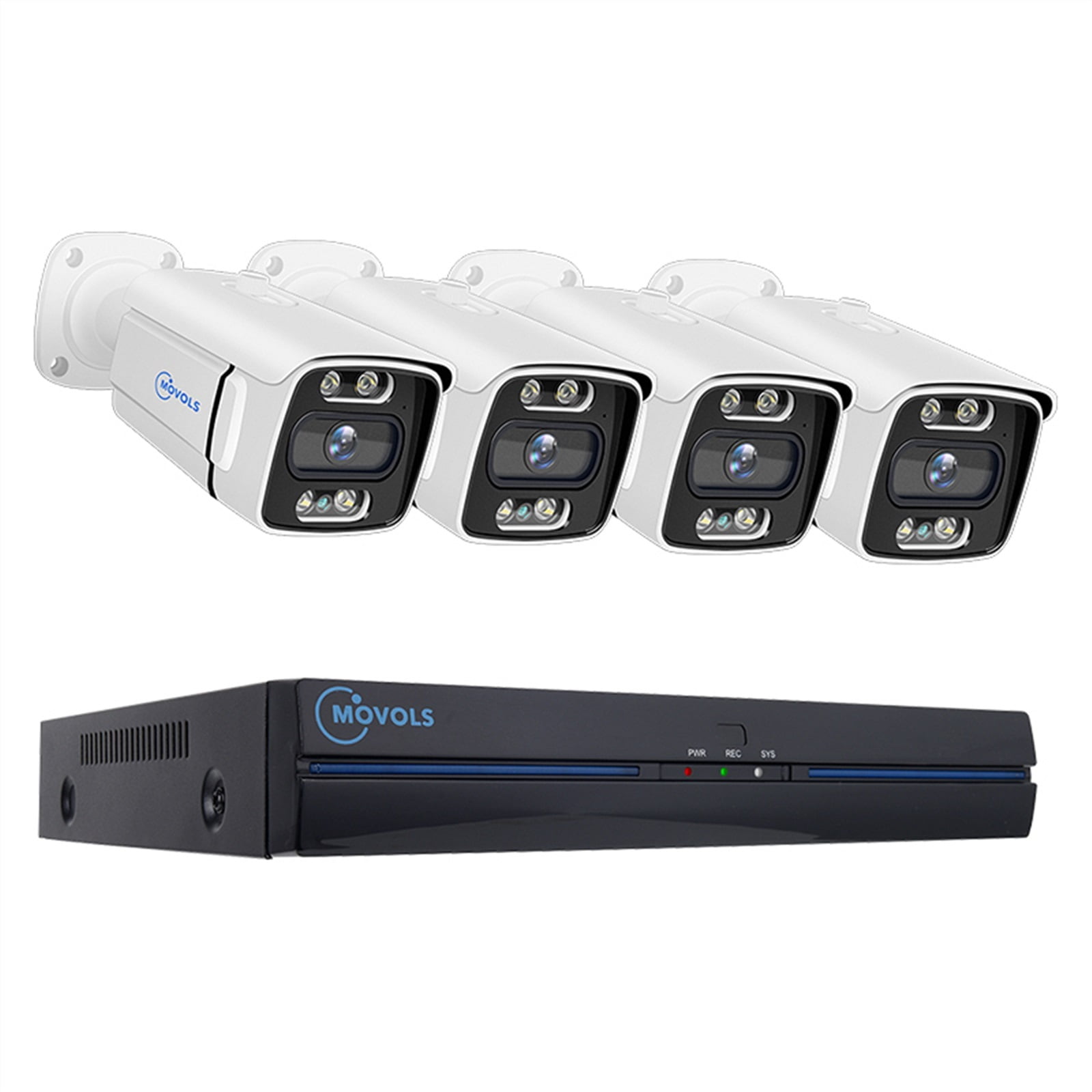 5MP AI POE Video Surveillance Kit 8CH P2P Security Camera System Two ...