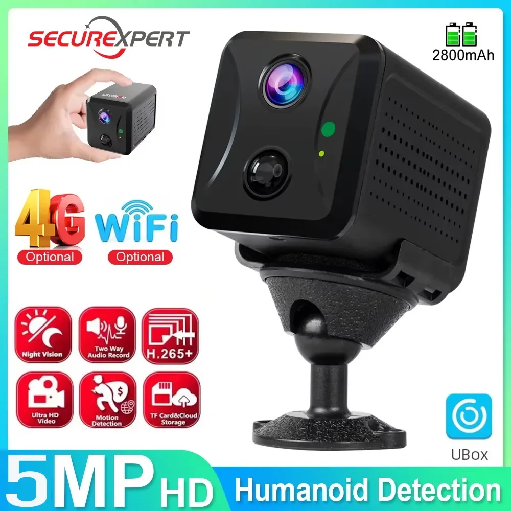 5MP Mini 4G Home Surveillance Cameras Wifi Security Camera Night Baby ...