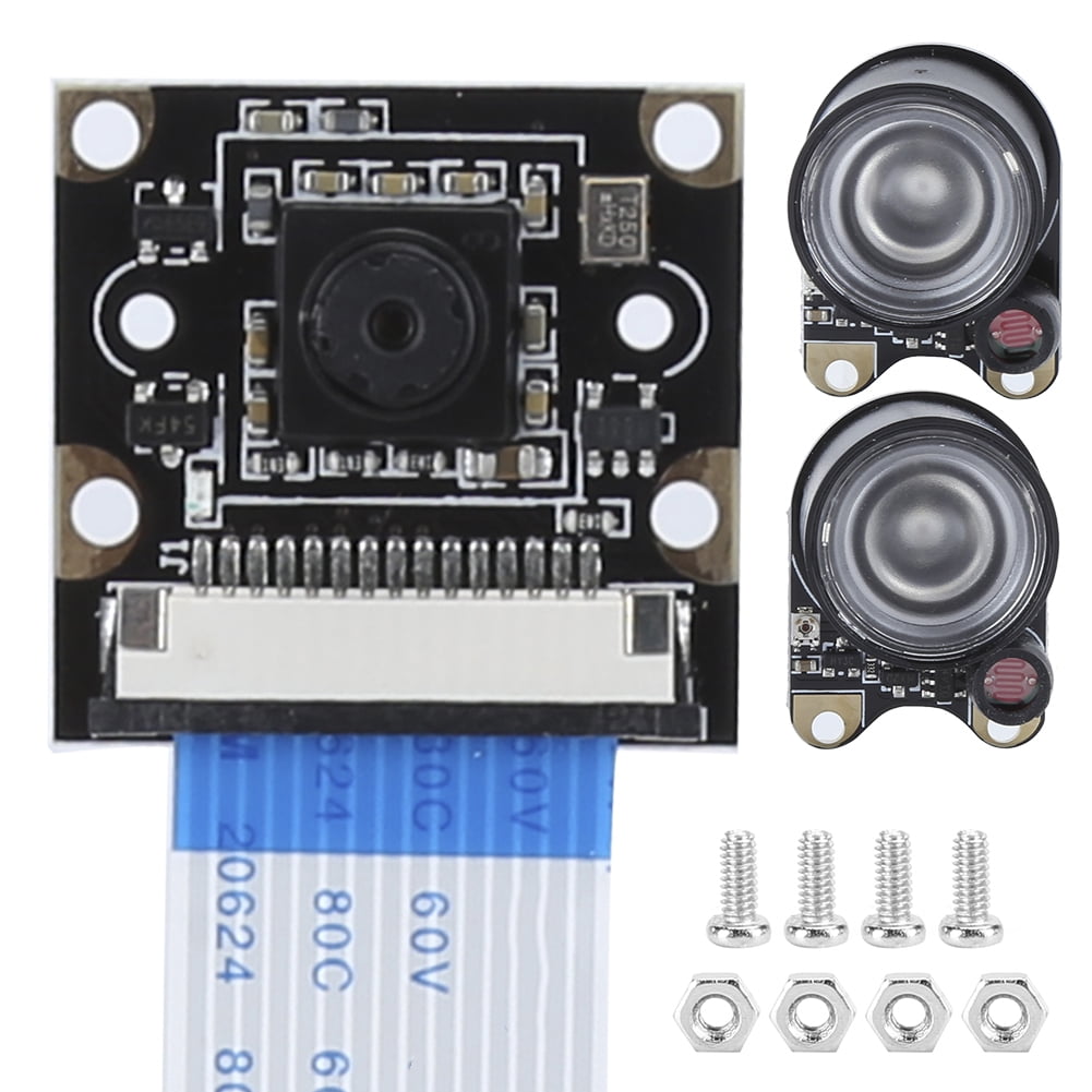5MP Night Vision Camera with Photosensitive Light Fit for Raspberry Pi ...