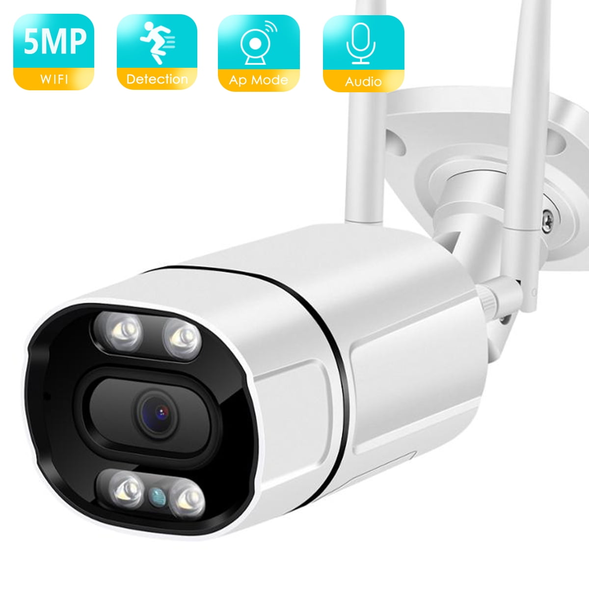 5MP Outdoor WiFi IP Camera with AI Human Detection Wireless 1080P HD ...