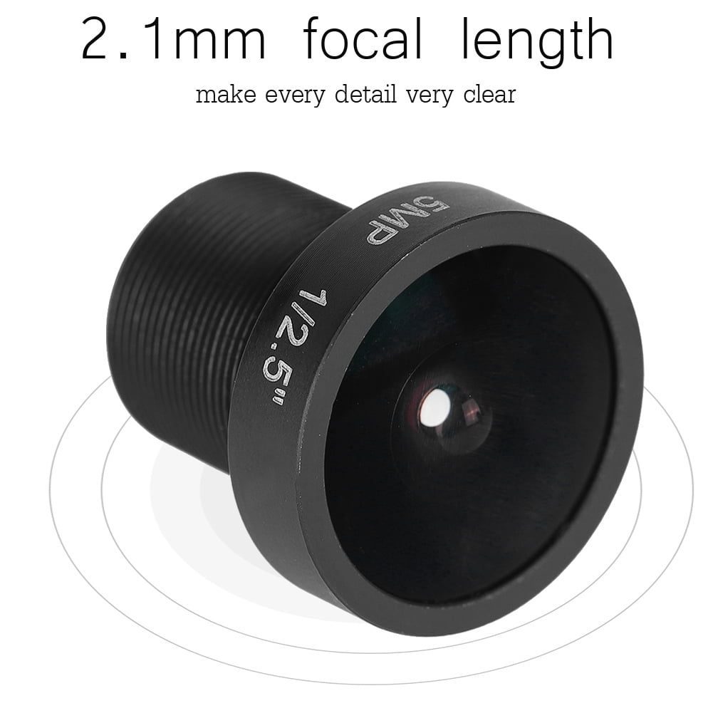 5MP Security Camera Lens, 180 View, 2.1mm, Infrared, 1/2.5" CCD, 24/7 ...