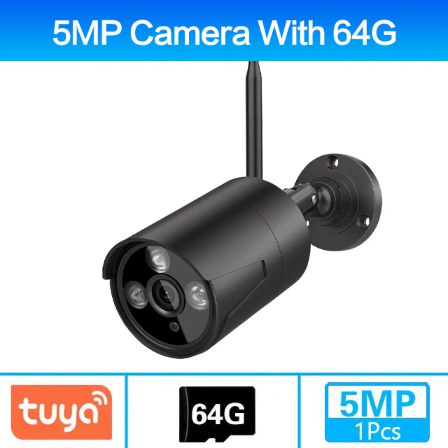 5MP WiFi Outdoor Security Camera with 1080P Resolution Durable Metal ...