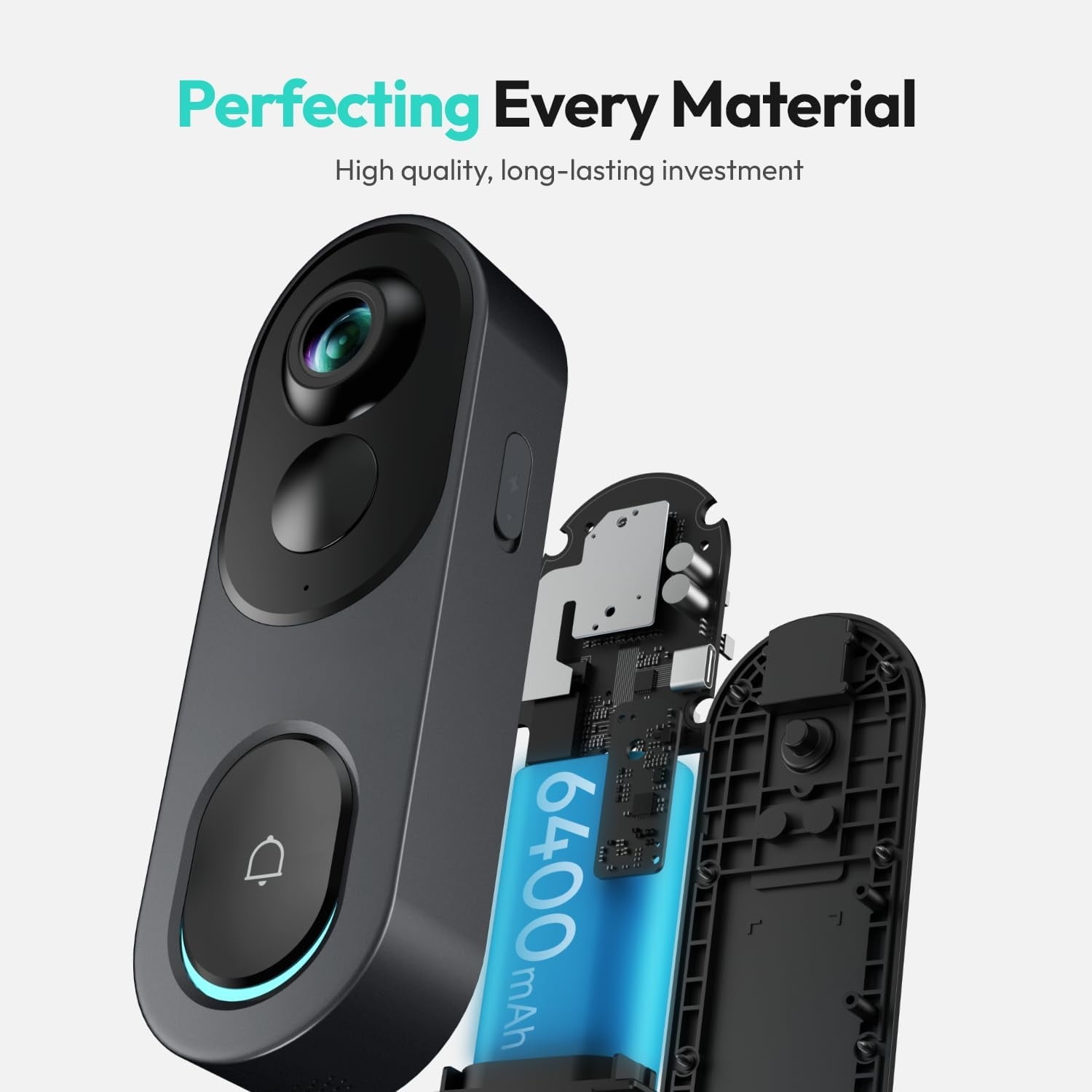 “5MP Wireless Video Doorbell Camera, 180 ° Head-to-Toe View, AI Motion ...