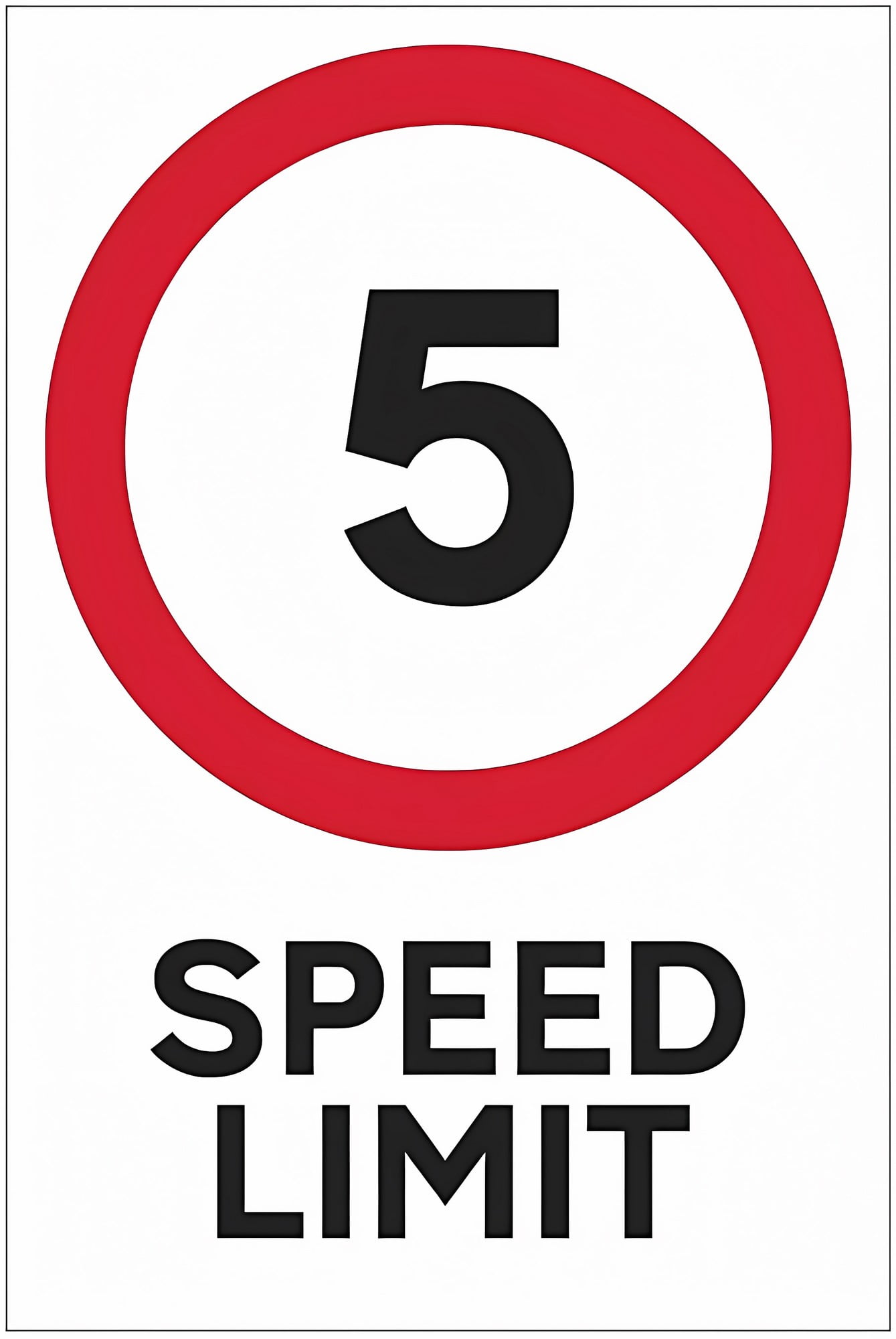 5MPH Speed Limit Site Security Metal Sign - 8"x12" Notice Danger ...