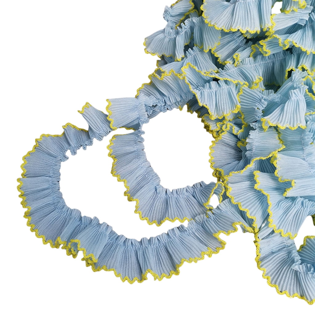 5Meter Chiffon Ruffle Lace Trim Dog Teeth Lace Trimming For Fashion ...