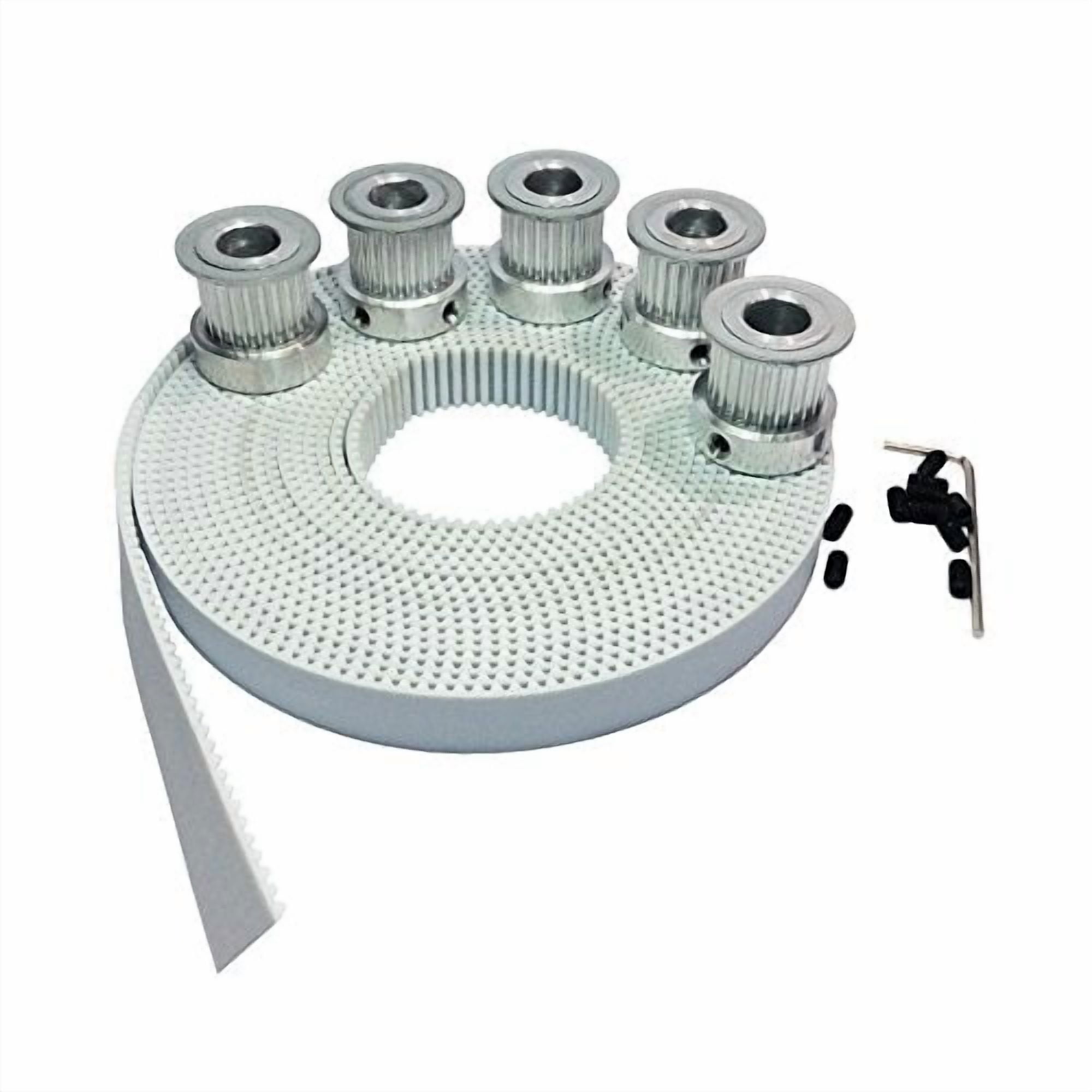 5Meters 3M Open Ended Timing Belt Width 15mm Colour White Polyurethane ...