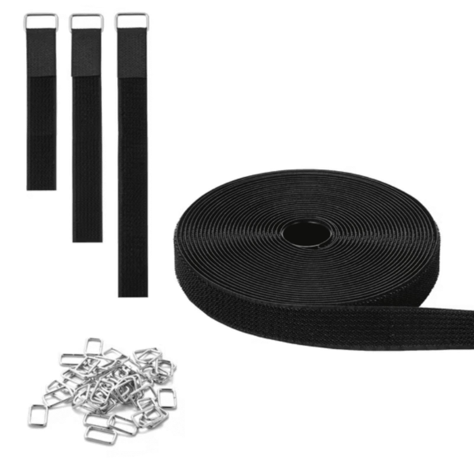 5Meters Adjustable Fastening Hook and Loop Straps with 50 Buckles Free ...