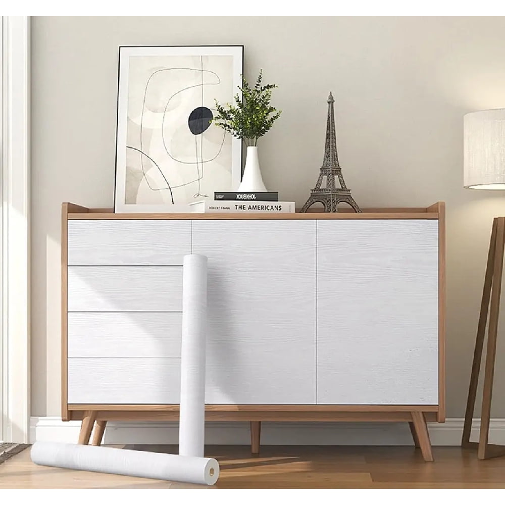 5Meters Waterproof Wood Grain Sticker Wardrobe Cabinet Desktop Door ...
