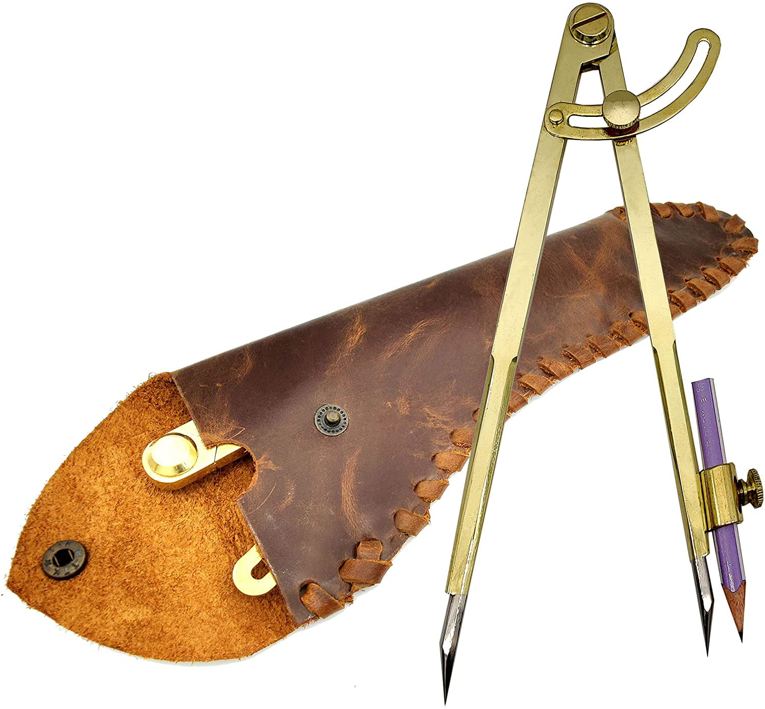 5MoonSun5's 8'' Large Pencil Marking Compass Circle Leather Scratch ...