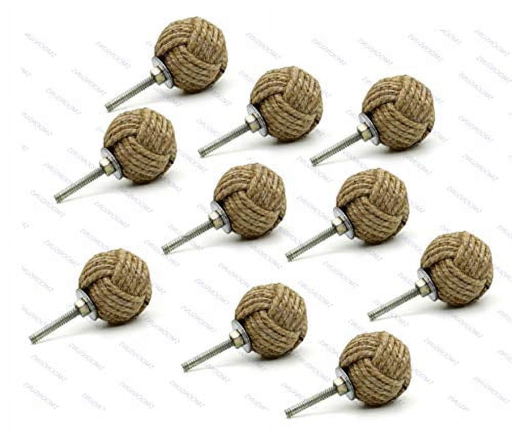 5MoonSun5's Jute Knobs Rope Knot Drawer Pulls and Knobs Pull and Push ...